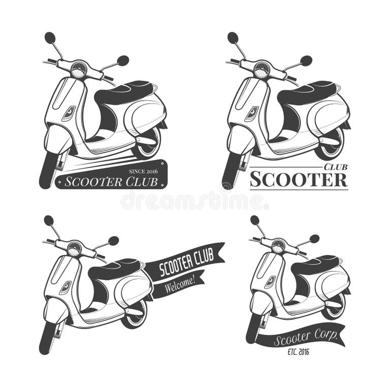 Scooter Emblems Stock Illustrations – 149 Scooter Emblems Stock ...