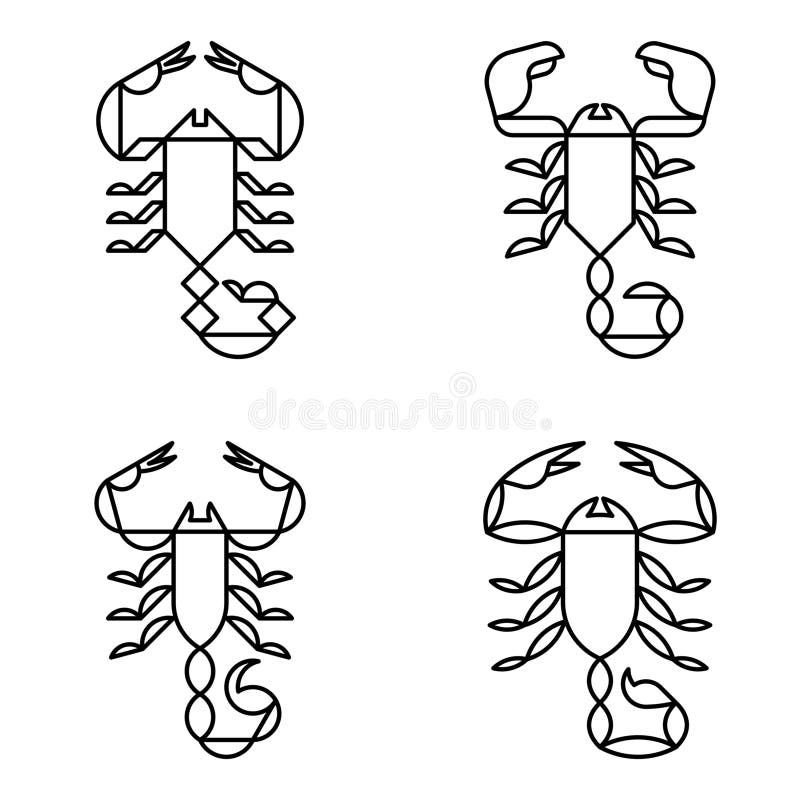 Set of Scorpio logo stock vector. Illustration of head - 335237258