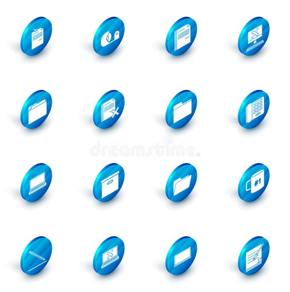 Set Scotch, File Document, Computer with Keyboard and X Mark, Document Folder, Laptop, Delete ...