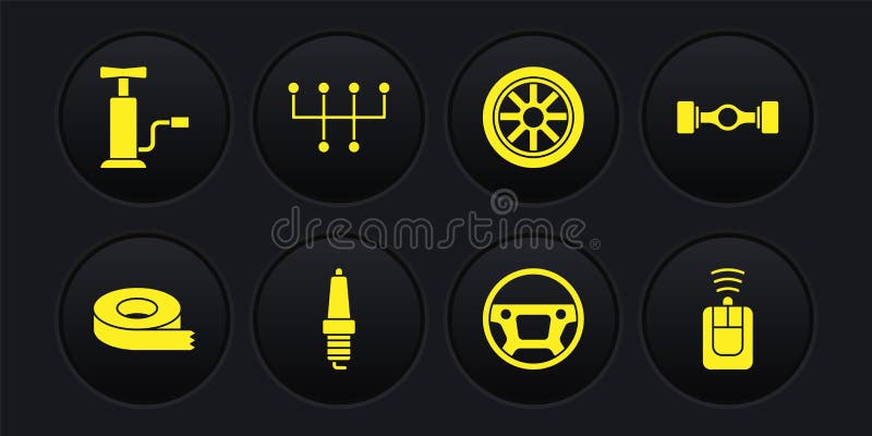 Set Scotch Tape, Chassis Car, Car Spark Plug, Steering Wheel, Gear ... Set Scotch Tape, Chassis Car, Car Spark Plug, Steering Wheel, Gear ...