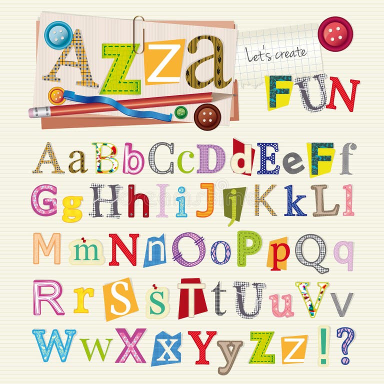 Scrapbook Letters Stock Illustrations – 5,205 Scrapbook Letters Stock ...