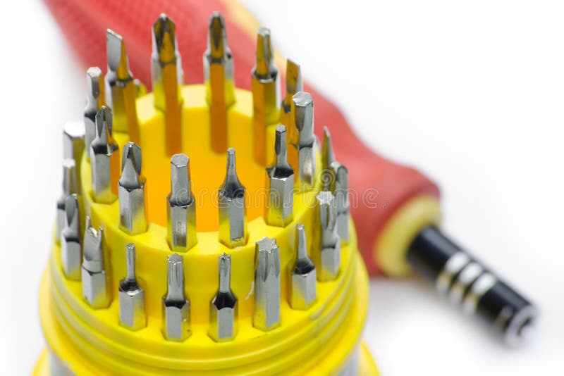 Set of screwdriver heads stock image. Image of repair - 27252655