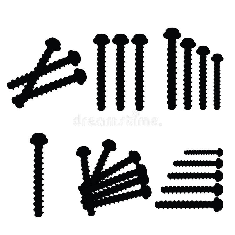 A Set of Screws for Construction. Vector Image. Stock Vector ...