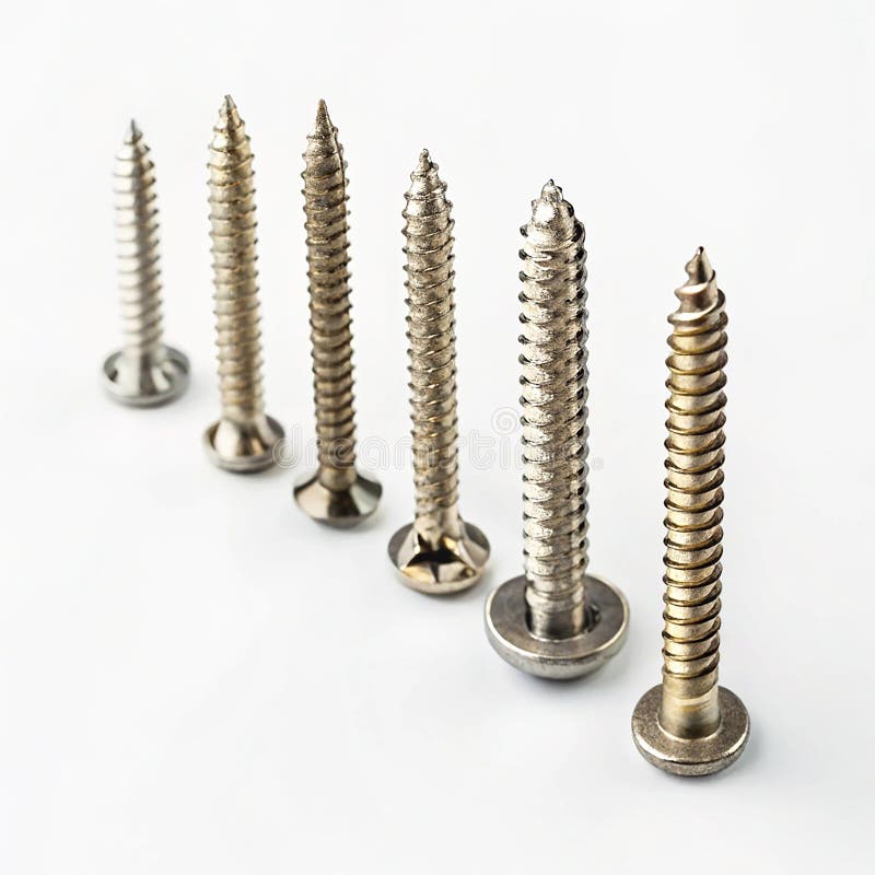 Set with Various Heads on White Background Stock Illustration ...