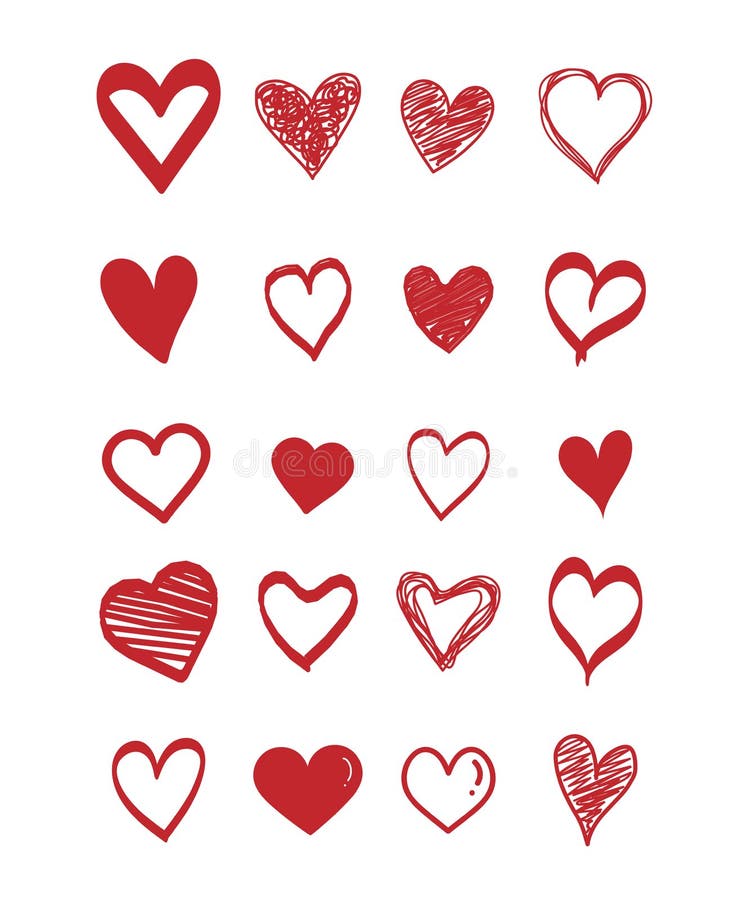 Red Heart Scribble Stock Illustrations 7 330 Red Heart Scribble Stock