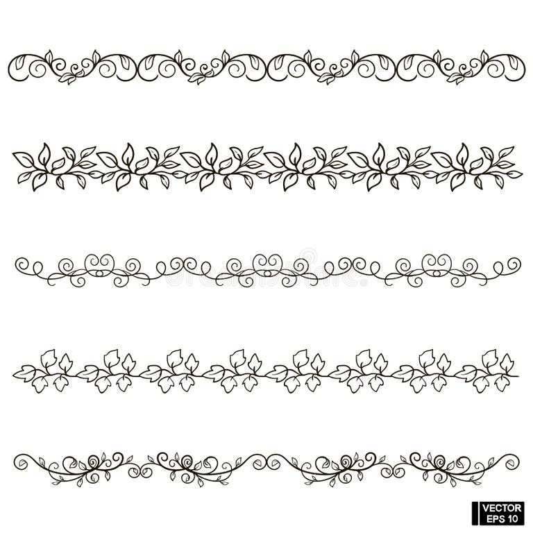 Floral Underlining Stock Illustrations – 15 Floral Underlining Stock ...