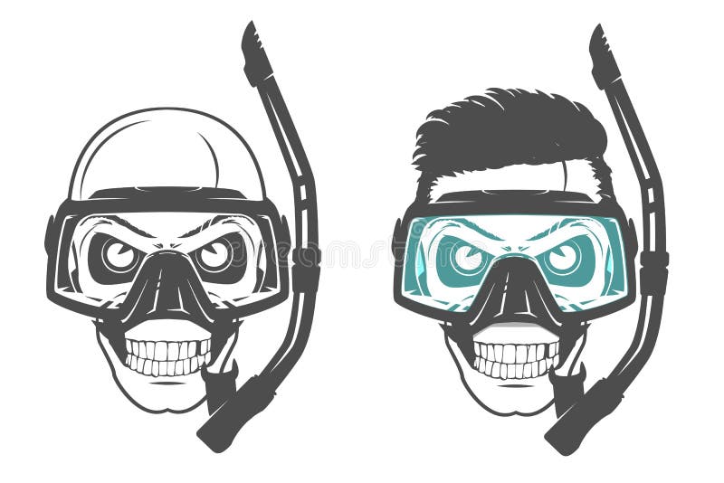 Skull Diving Helmet Stock Illustrations – 46 Skull Diving Helmet Stock ...