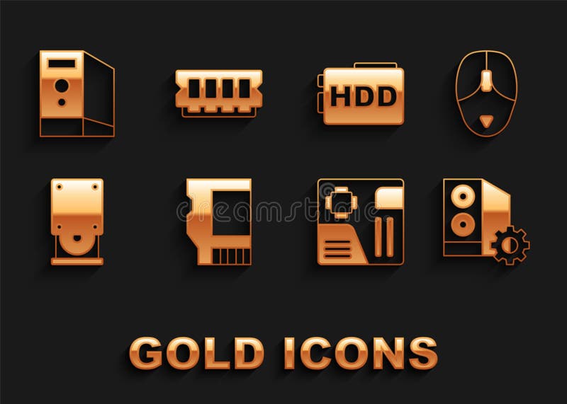 Set SD Card, Computer Mouse, Case of Computer, Motherboard Digital Chip ...