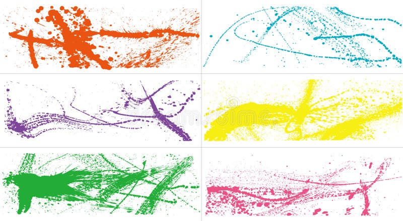 Set of Sea Spray Backgrounds. Brush Stroke Wave. Stock Illustration ...