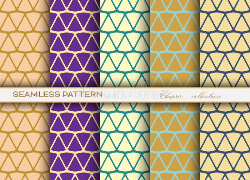 Set Seamless Abstract Pattern Of Arbitrary Shapes Of Different Color