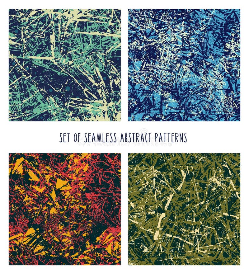 Set of Seamless Abstract Patterns Spots Stock Vector - Illustration of ...