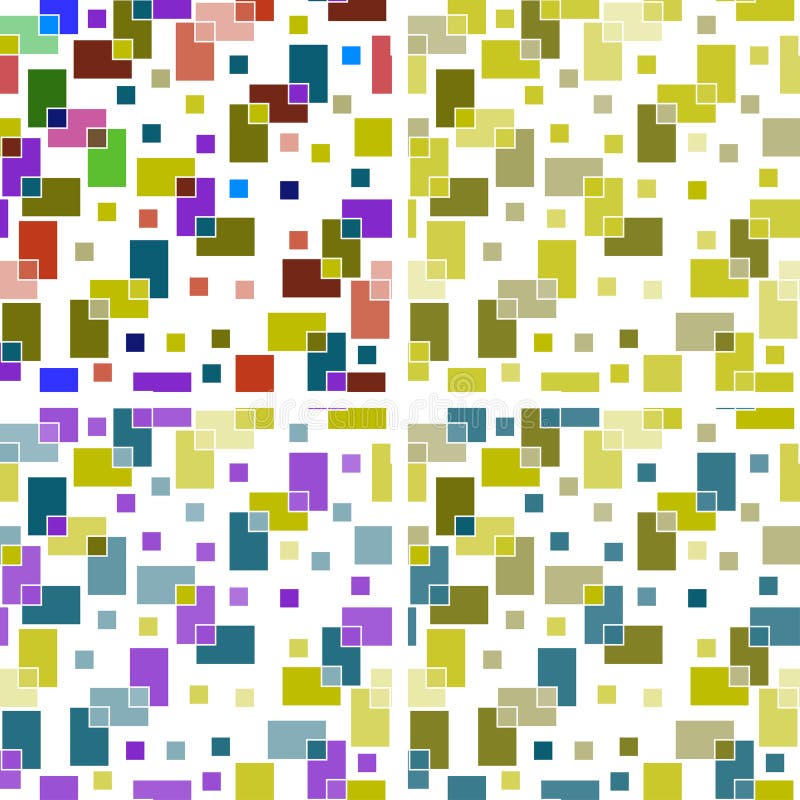 Set of Seamless Backgrounds of Rectangles Stock Illustration ...