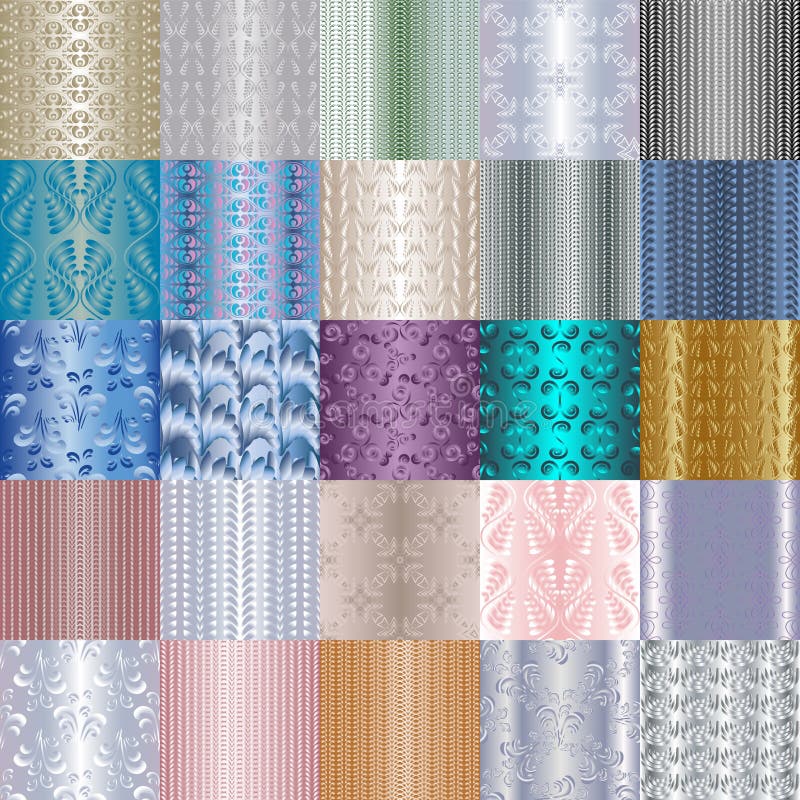 Set of Seamless Backgrounds. a Variety of Colors and Patterns Stock ...