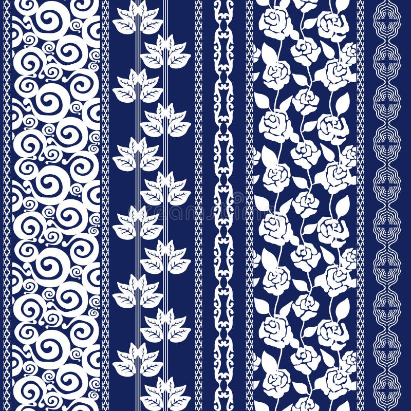 Collection Line Borders Bohemian Style Stock Vector - Illustration of ...