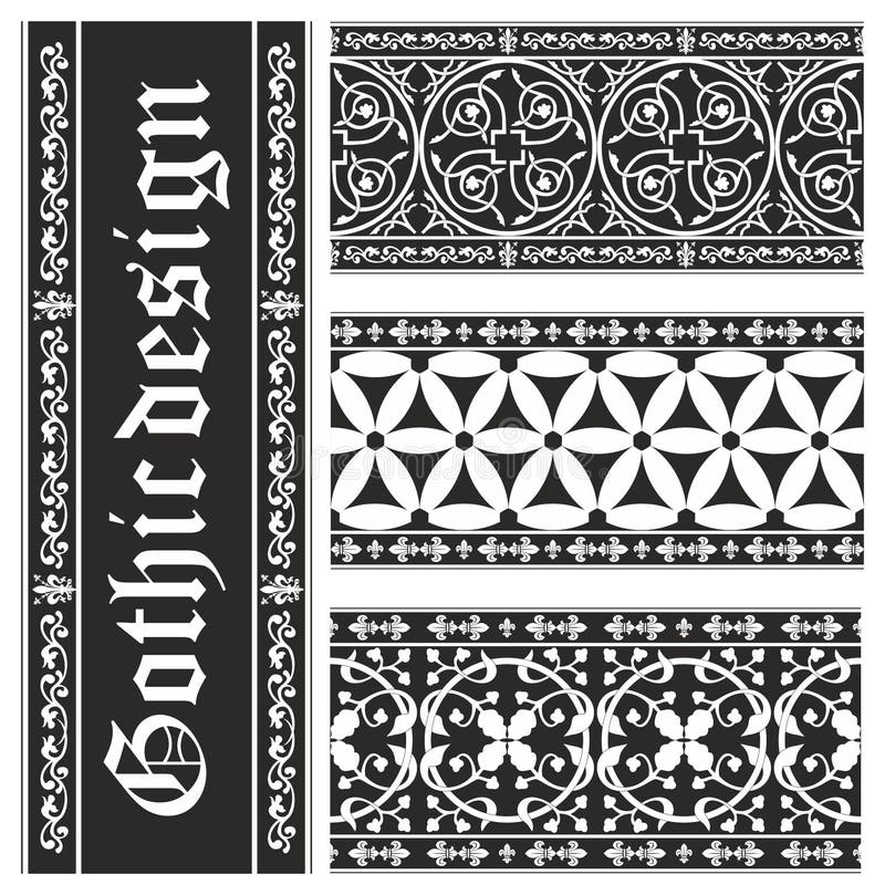 Seamless medieval pattern stock vector. Illustration of baroque - 18859541