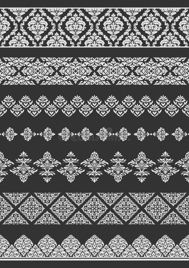 Set of Seamless Borders. Border Decoration Elements Stock Vector ...