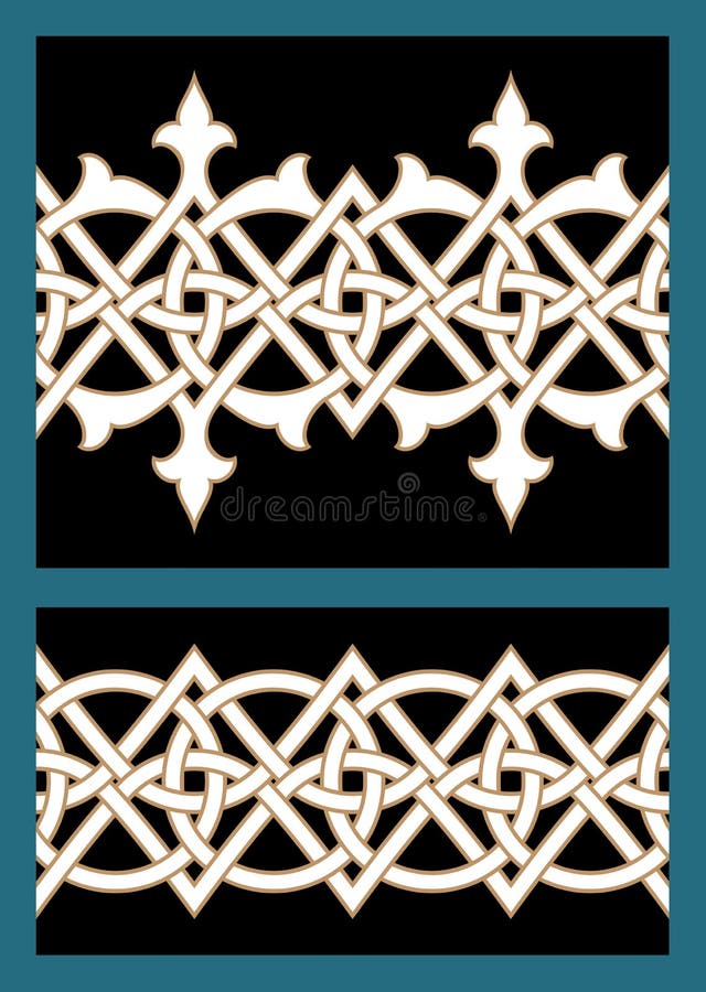 Set of Seamless Borders stock vector. Illustration of divide - 68362498