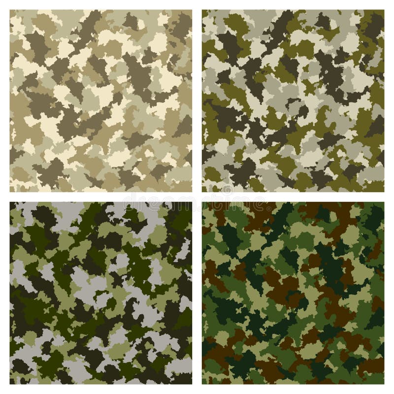 Seamless Camouflage Pattern Stock Vector - Illustration of camo ...