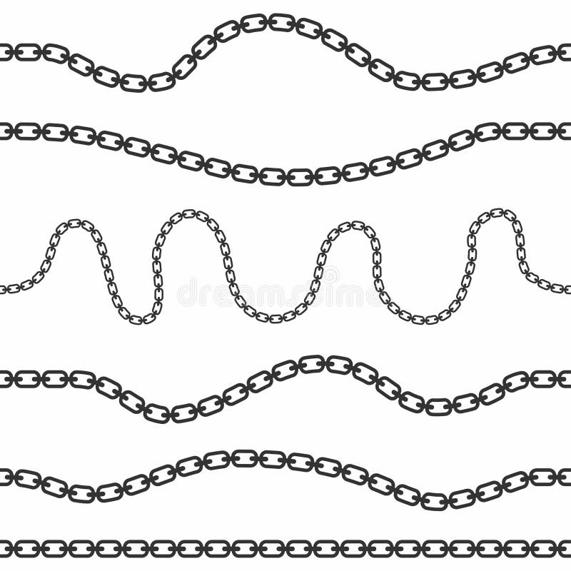 Curved Chains Isolated Stock Illustrations – 73 Curved Chains Isolated ...