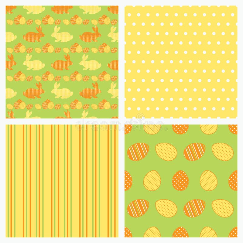 Set of Seamless Easter Textures. Stock Vector - Illustration of ...