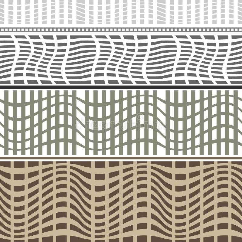 Set of Seamless Geometric Borders. Stock Vector - Illustration of cover ...