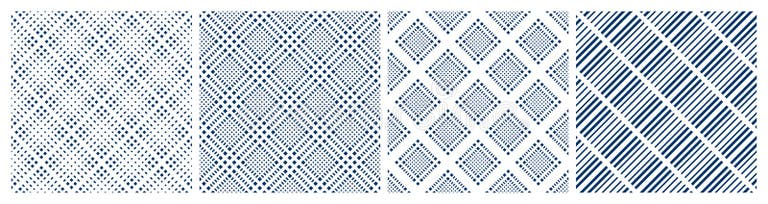 Set of Seamless Geometric Checked, Dots and Striped Patterns Stock ...