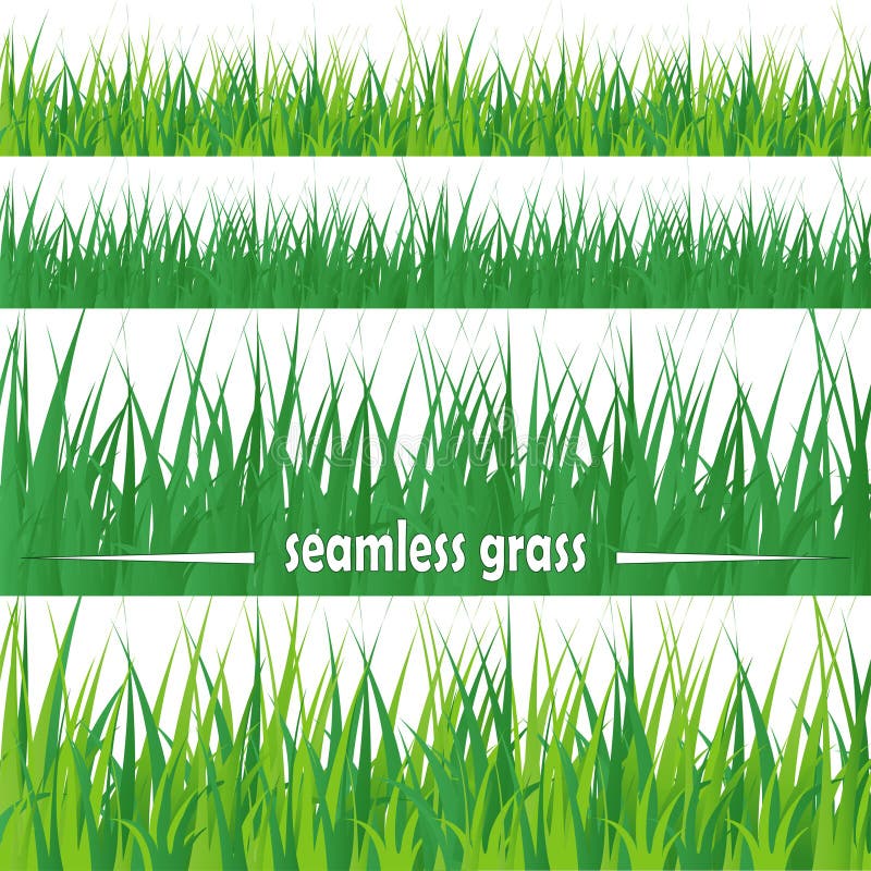 Set of seamless grass stock vector. Illustration of frame - 36975092