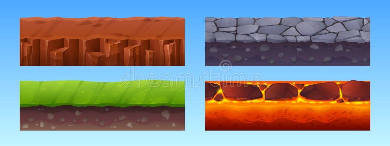Game Seamless Ground Texture Layer Cartoon Vector Stock Illustration ...