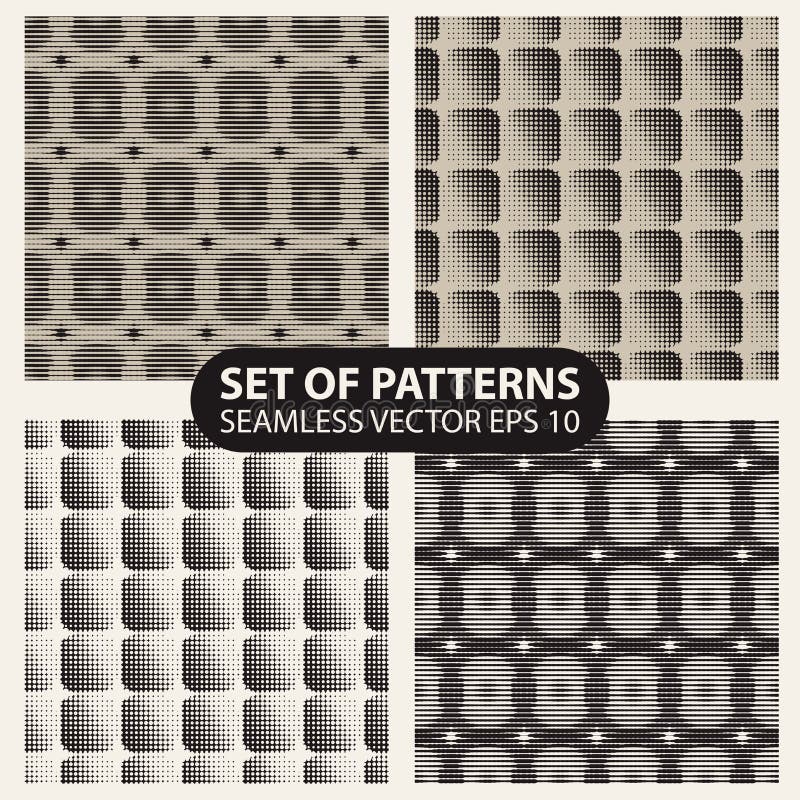 Set of Seamless Knitted Patterns Graphics. Stock Illustration ...