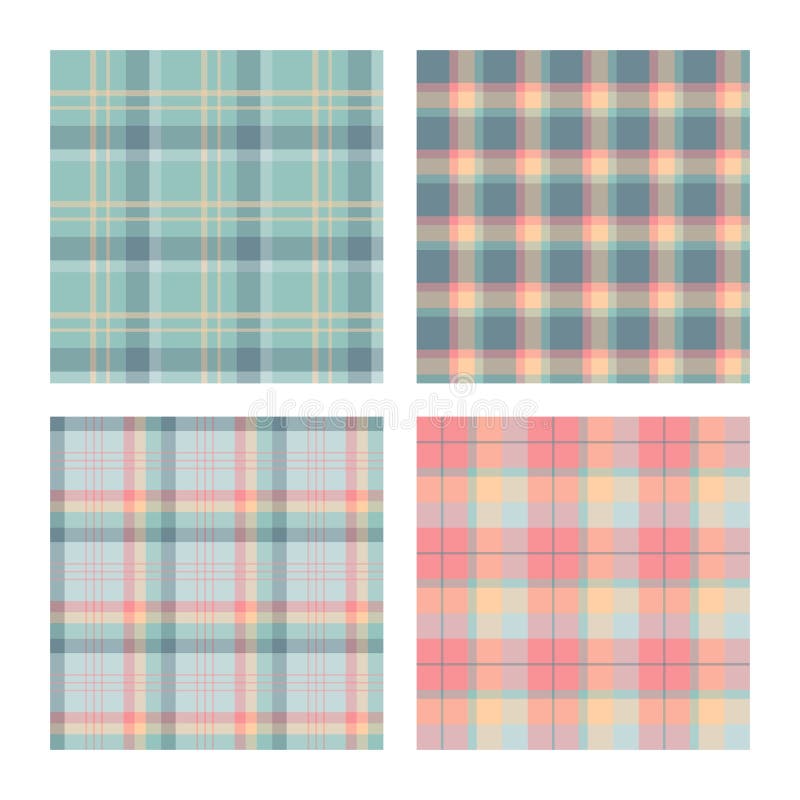 Set of Seamless Lumberjack Plaid Patterns Stock Vector - Illustration ...
