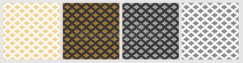 A Set of Seamless Ornaments for Texture, Textiles, Simple Backgrounds ...