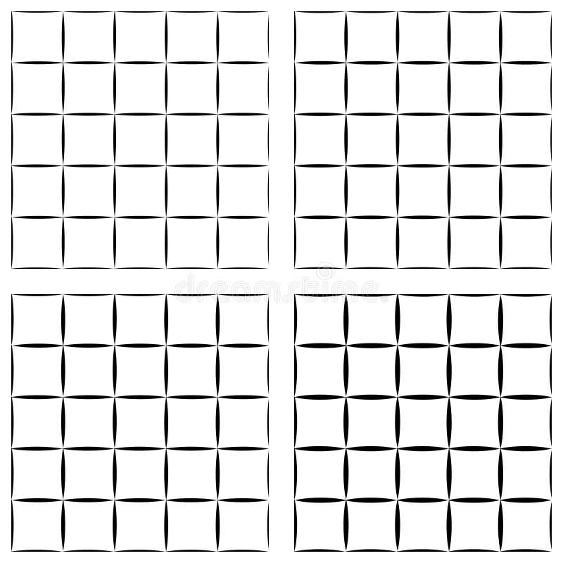 Set Seamless Pattern Grid Tiles Vector Grid Cells Tile Pattern Stock Vector Illustration Of