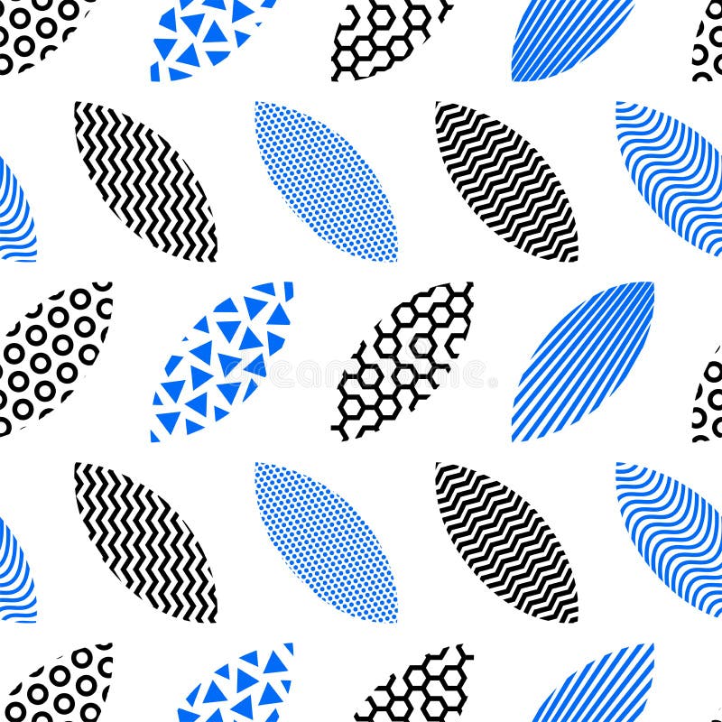 A Set of Seamless Pattern of Leaves that are Filled with Abstract ...