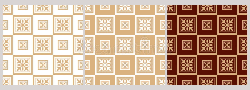 Set of 3 Seamless Pattern for Materials, Wallpapers, Bedding Fabrics ...