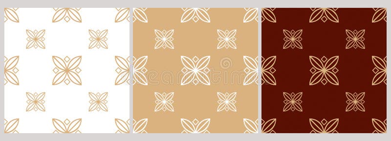 Set of 3 Seamless Pattern for Materials, Wallpapers, Bedding Fabrics ...