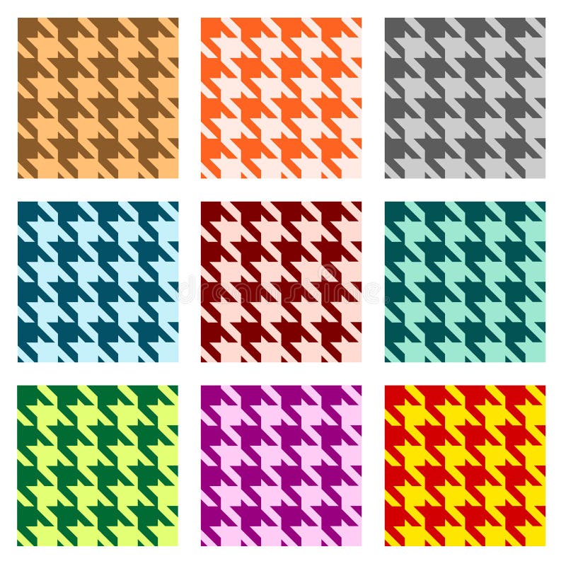 Houndstooth Seamless Fabric Pattern Stock Vector - Illustration of ...