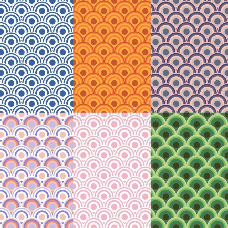 Set of seamless patterns stock vector. Illustration of rows - 23006826