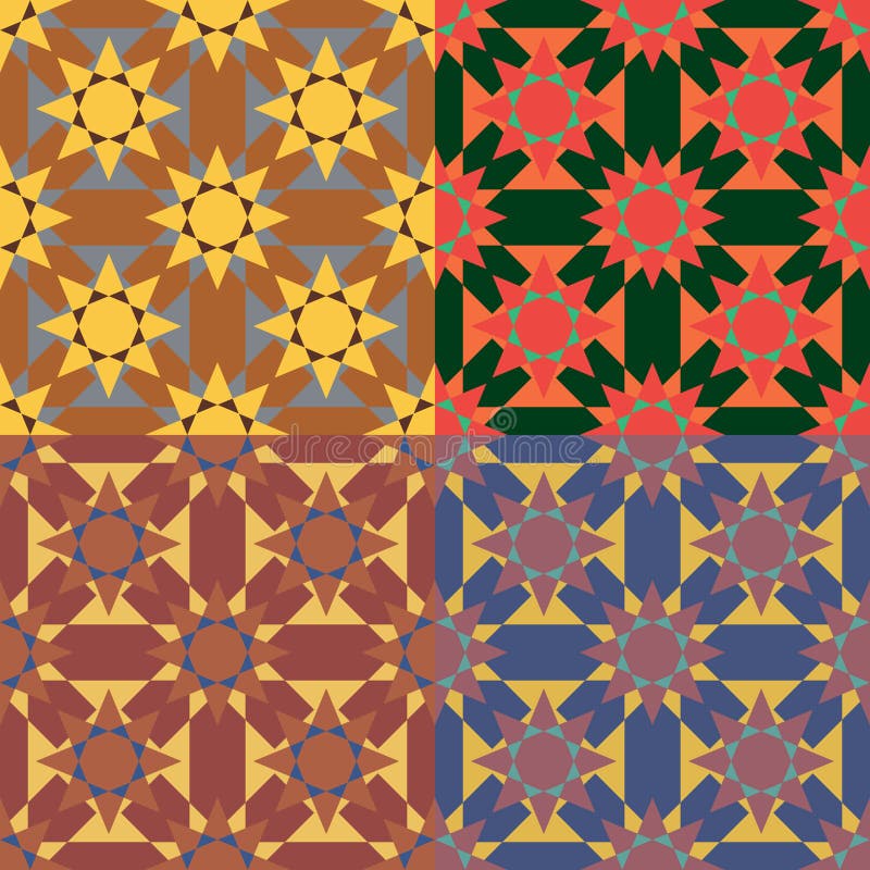 Set of seamless patterns stock vector. Illustration of stylish - 79164587