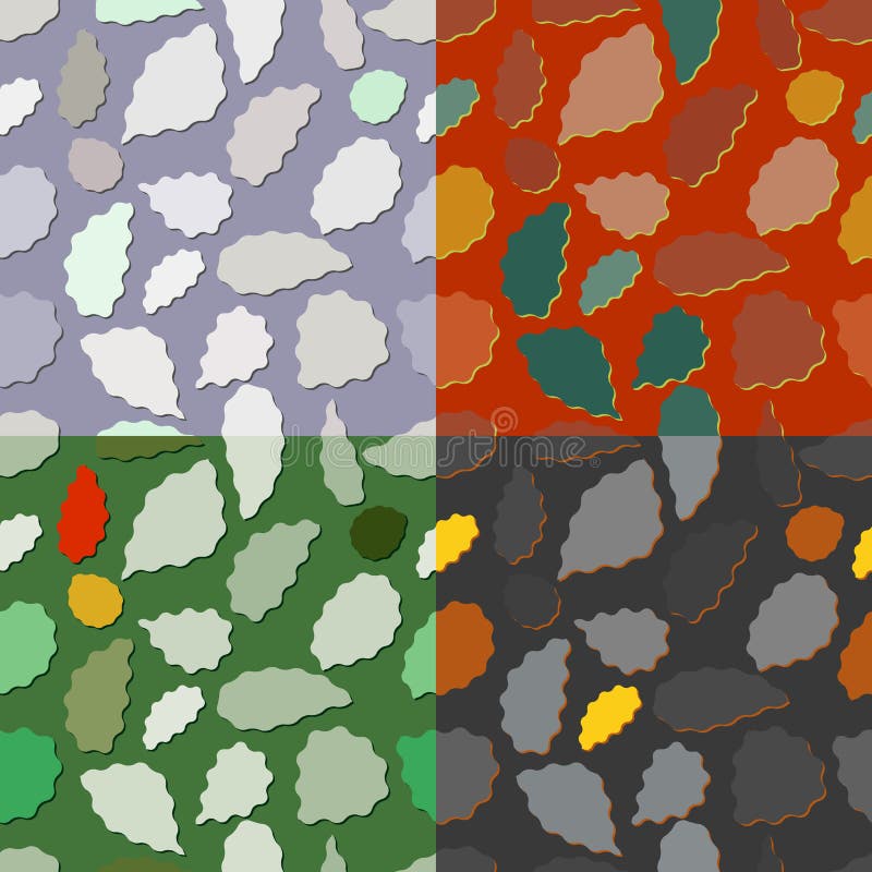 Set Of Seamless Patterns Stock Vector Illustration Of Yellow 51317984