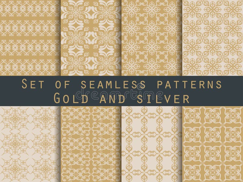 Set of Seamless Patterns. Geometric Patterns. the Pattern for Wallpaper ...
