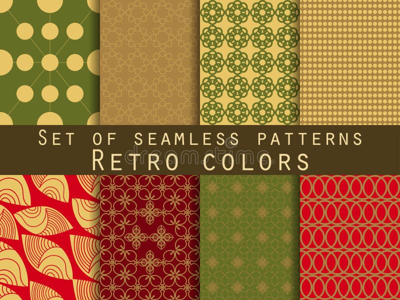Set Of Seamless Patterns. Geometric Seamless Pattern. The Designs For ...