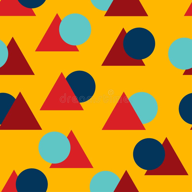 A Set of Seamless Patterns with Geometric Shapes, Circles Different ...