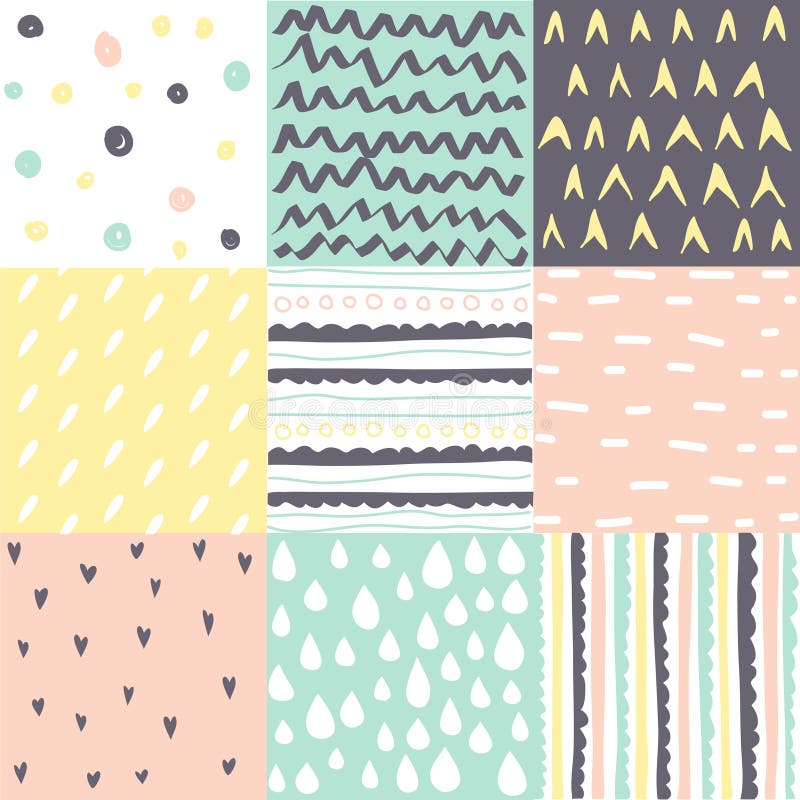 Chic Different Vector Seamless Patterns (tiling). Stock Vector ...