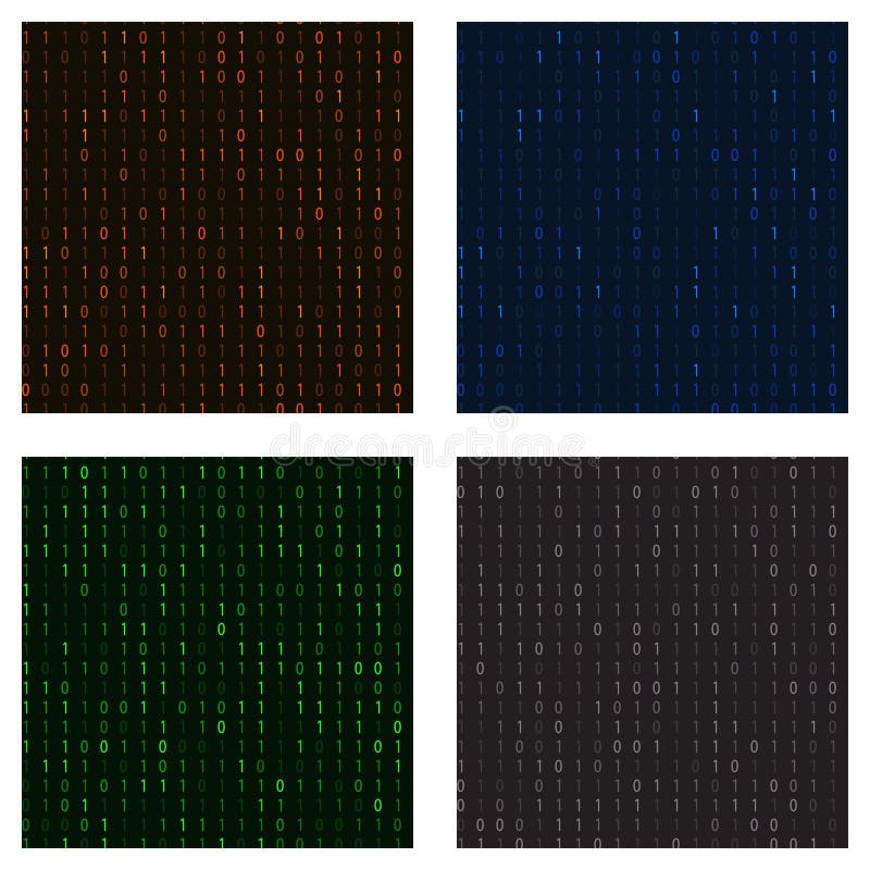 Set of Seamless Patterns in a Matrix Stock Vector - Illustration of ...