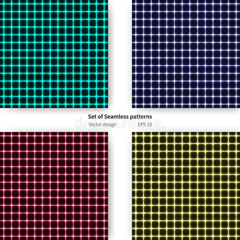 Set of Seamless Patterns with Plasmatic Cells Design Stock Vector ...