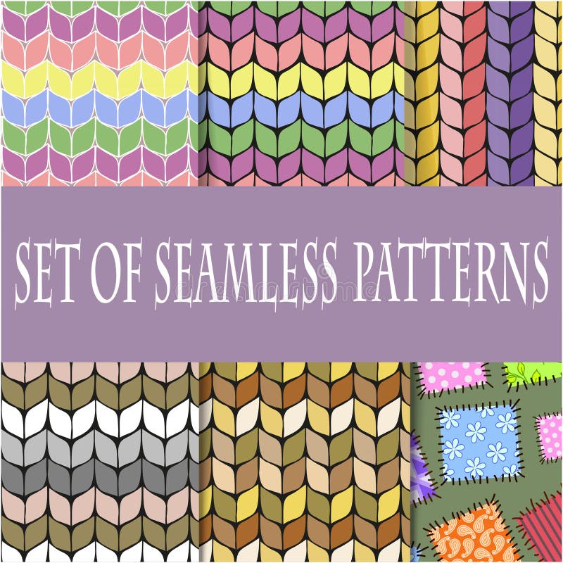 Set of Seamless Patterns of the Six Samples, Stock Vector ...