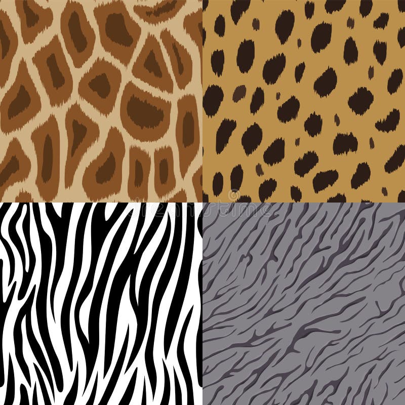 A Set of Seamless Patterns from Skins of African Animals Stock Vector ...