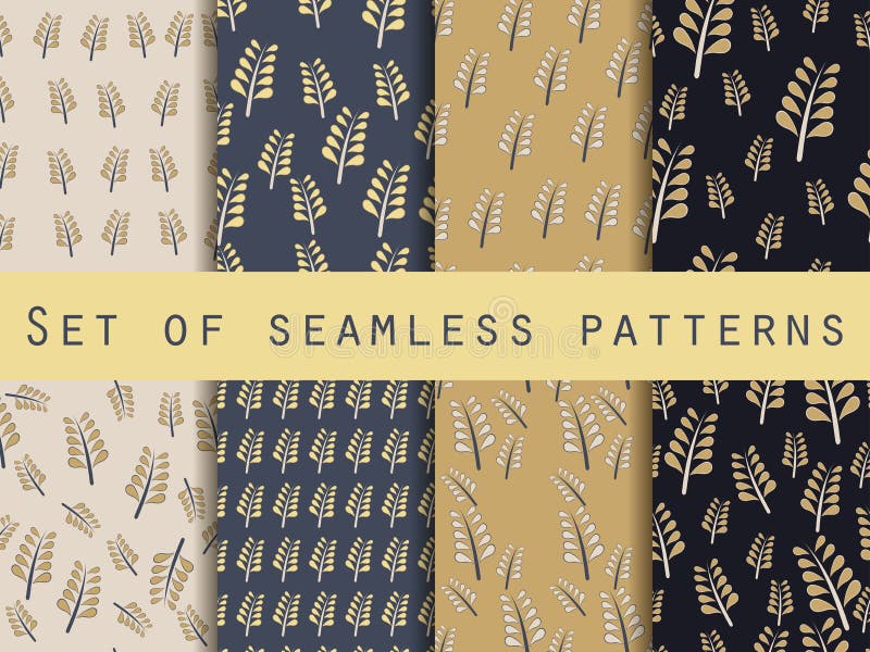 Set of Seamless Patterns. Spring Pattern. the Pattern for Wallpaper ...