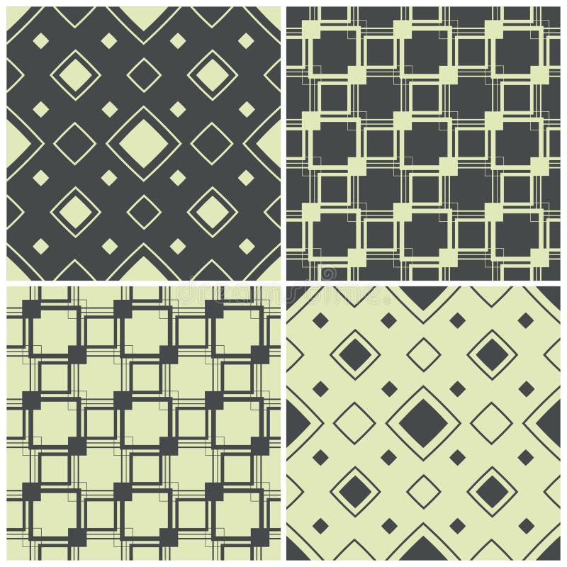 Seamless Patterns with Squares, Vector Illustration Stock Vector ...