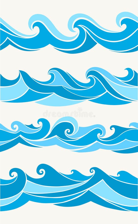 Set waves stock vector. Illustration of marine, elements - 40031701